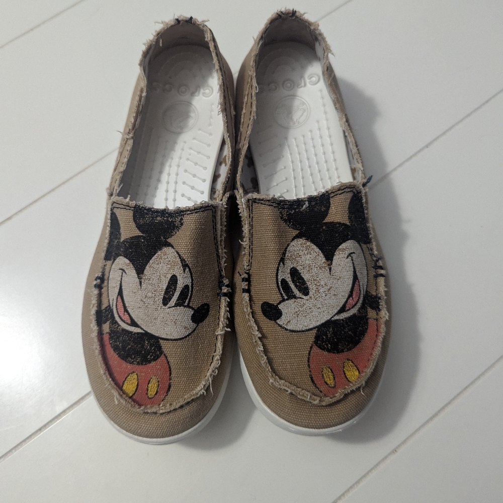 Women's Disney Crocs Mickey Mouse Slip-On Shoes Sz 7 … - Gem